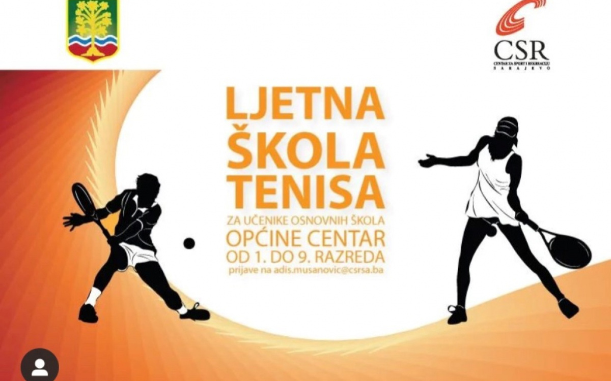 Besplatna „Ljetna škola tenisa“ za osnovce u organizaciji Općine Centar